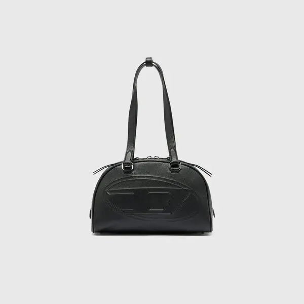 DIESEL® 1dr Dome Leather Shoulder Bag With Embossed Logo