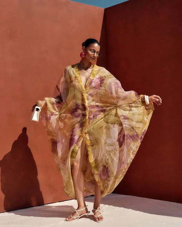 ANDREA IYAMAH Labu Vibra Sheer Organza Bubble Robe Polyester