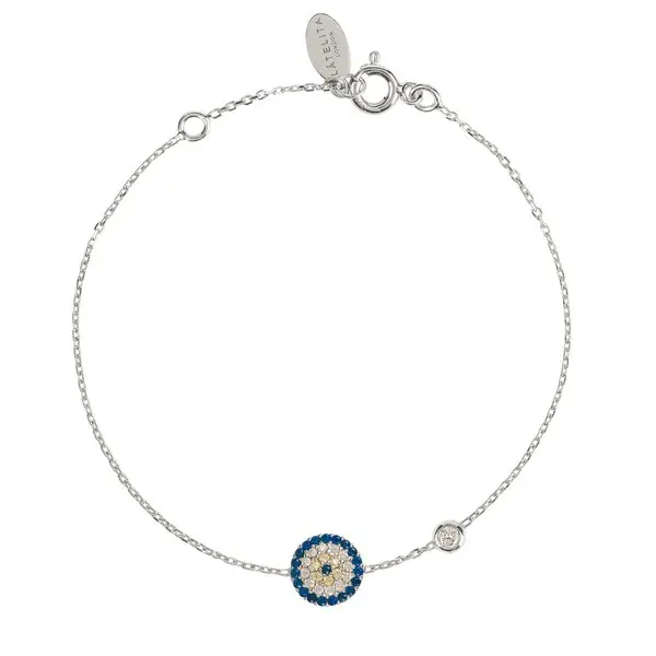 LATELITA Sterling Evil Eye Zirconia Bracelet