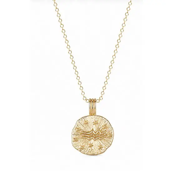 ZOË & MORGAN Sun In Aquarius Necklace Vermeil