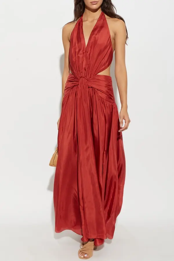 Zimmermann Silk Halterneck Maxi Dress