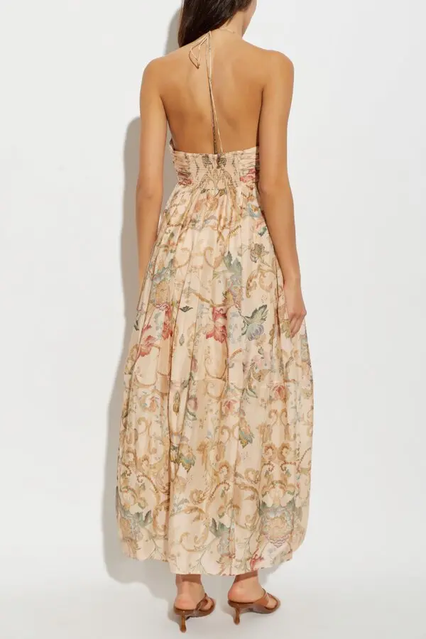 Zimmermann Silk Maxi Dress With Floral Motif