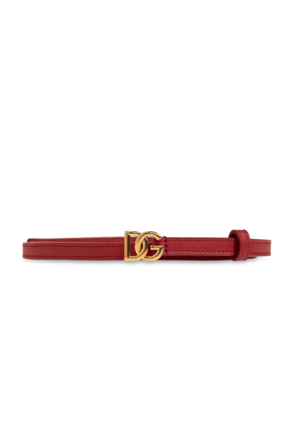 Dolce & Gabbana Leather Belt - Red