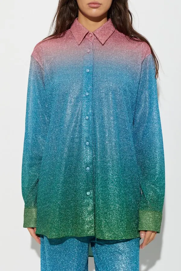 Oseree Shirt With Lurex Thread