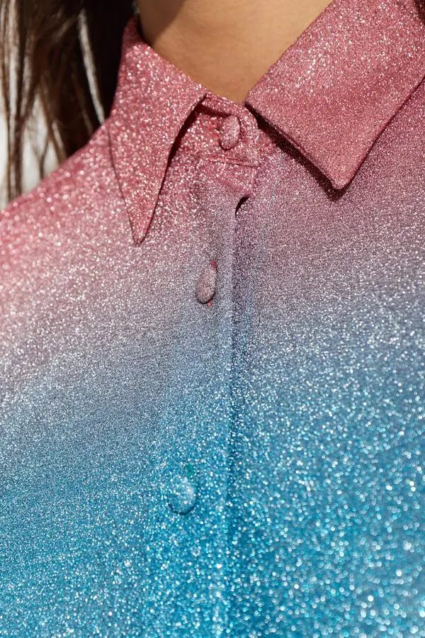 Oseree Shirt With Lurex Thread