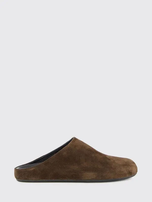 Officine Creative Babouche Suede Open-heel Sabot Mules - Brown