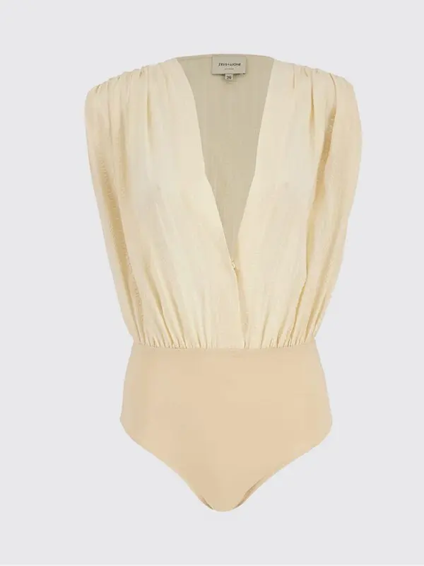 Zeus+dione Sleeveless V-neck Silk Top With Ruched Shoulders