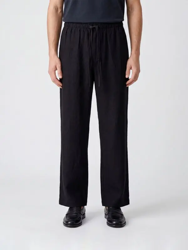 Commas Linen Trousers - Black