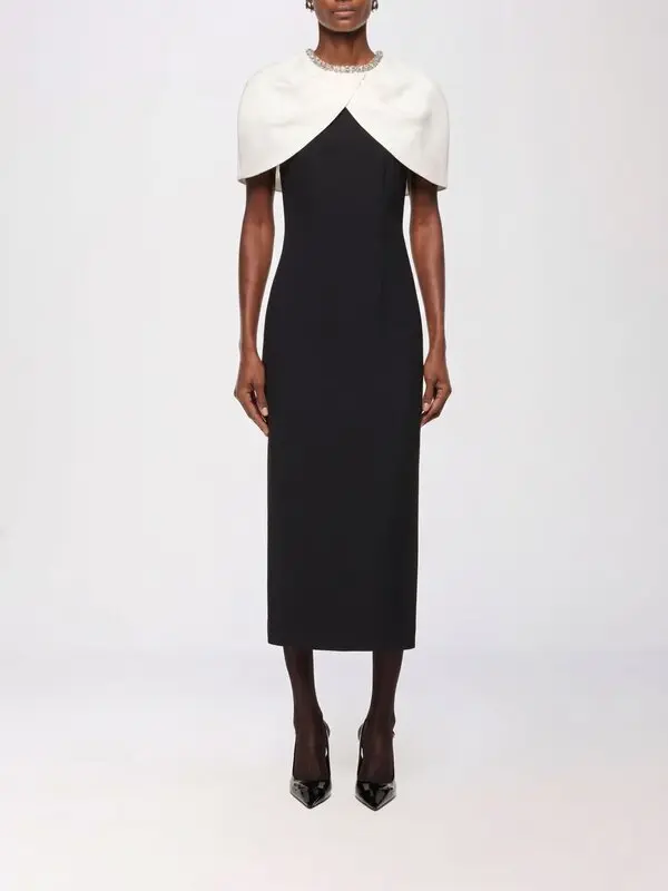 Roland Mouret Cape Effect Midi Dress