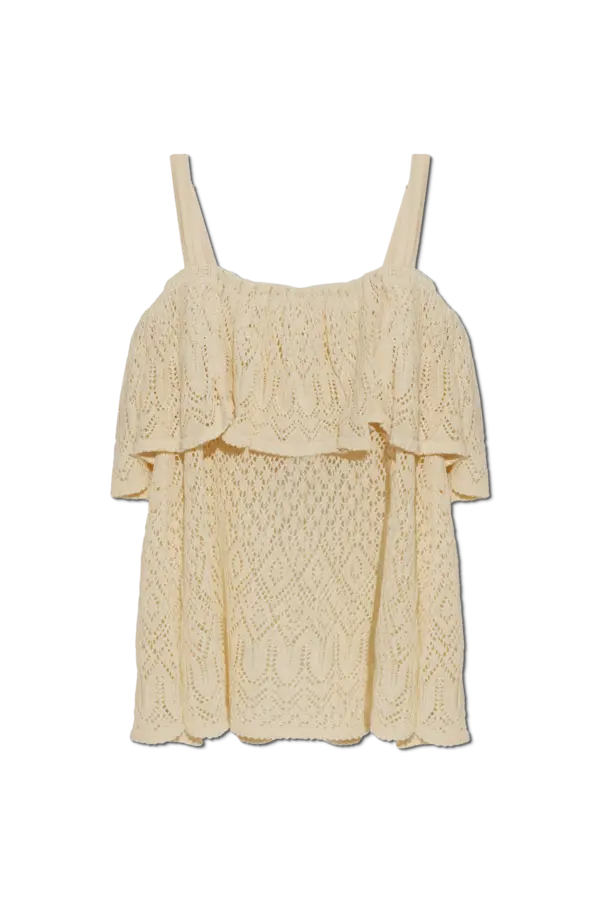 Zimmermann Crochet Tank Top - Beige