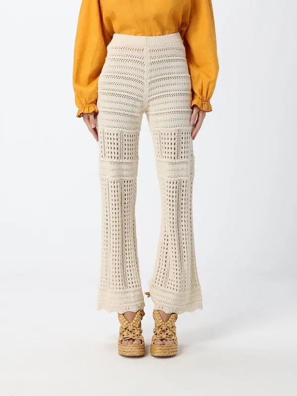 TWINSET Crocheted Flare Trousers