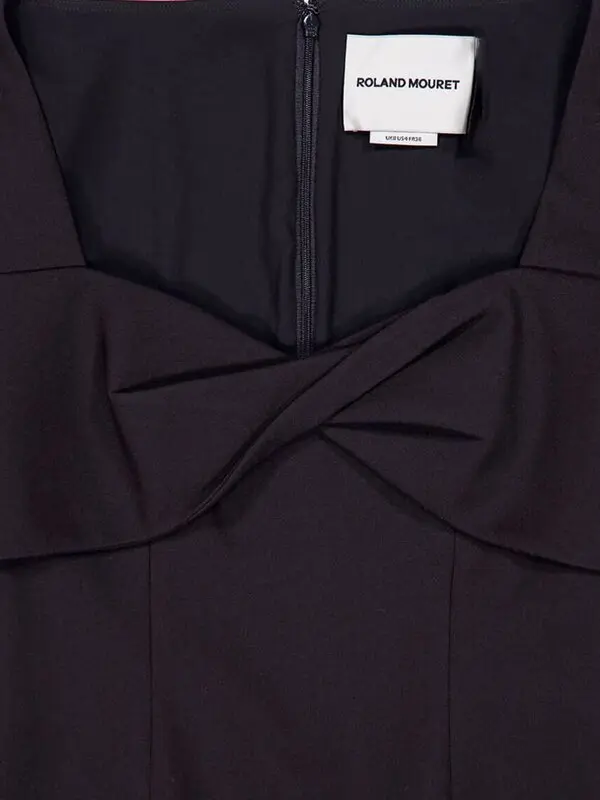Roland Mouret Square Neckline Crêpe Midi Sheath Dress