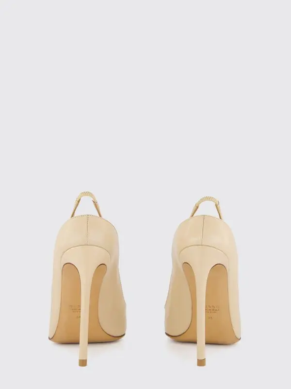 FRANCESCO RUSSO Leather Slingback Pumps With Stiletto Heel