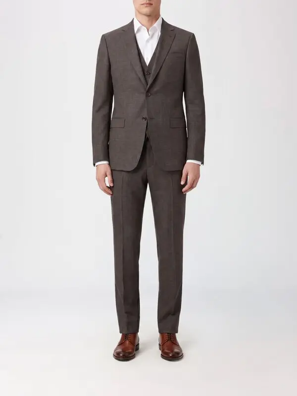 Zegna Single-breasted Suit In Wool And Linen With Notch Lapels