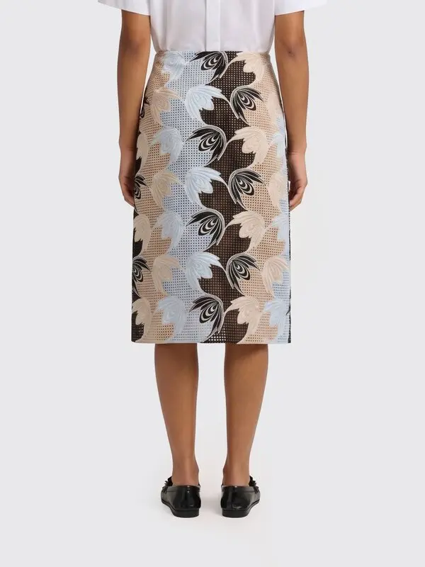 Marni Floral Crochet Cotton Midi Pencil Skirt