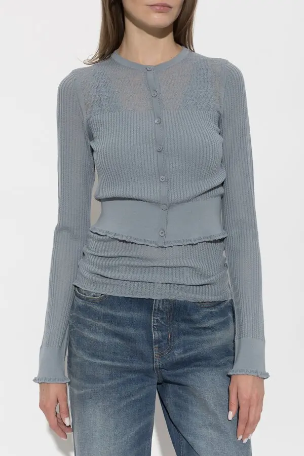 Chloé Wool Knit Cardigan And Camisole Set