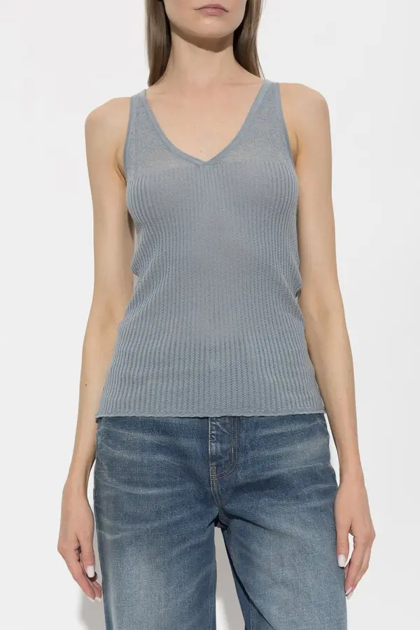 Chloé Wool Knit Cardigan And Camisole Set