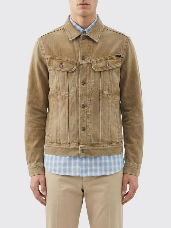 TOM FORD Cotton Shirt Jacket - Beige