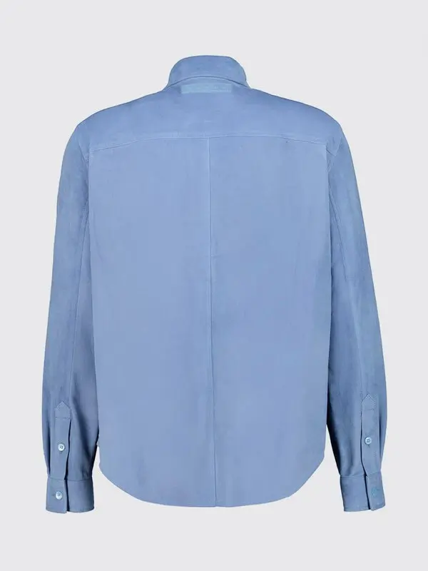 Marni Perforated Suede Shirt Jacket - Blue