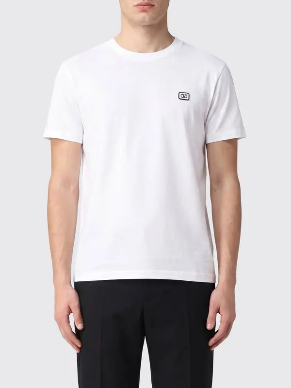 Valentino Garavani Slim Fit Cotton T-shirt With Vlogo Signature - Ivory