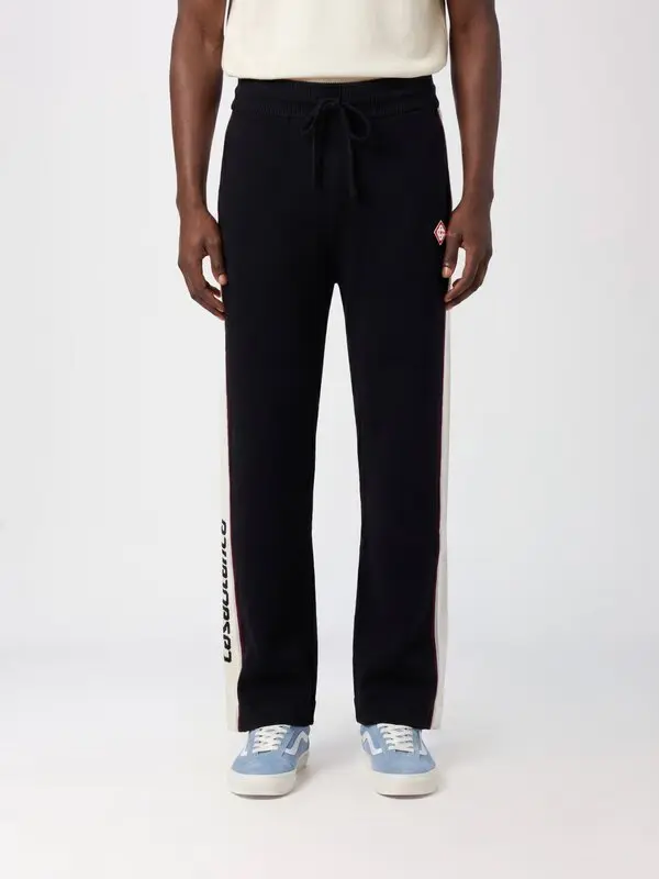 Casablanca Merino Wool Knit Trousers - Black