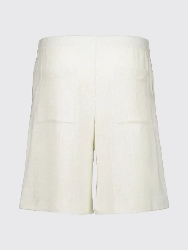 Off-White Textured Logo Shorts - Yellow Cream