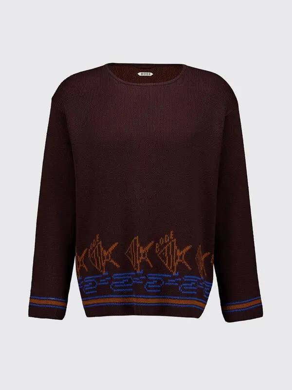 BODE Sweater With Geometric Motif - Brown