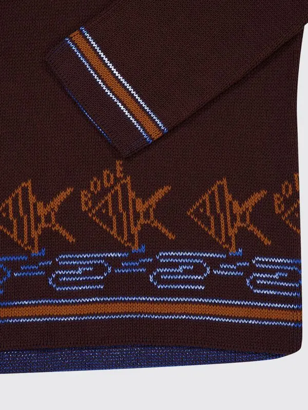 BODE Sweater With Geometric Motif - Brown