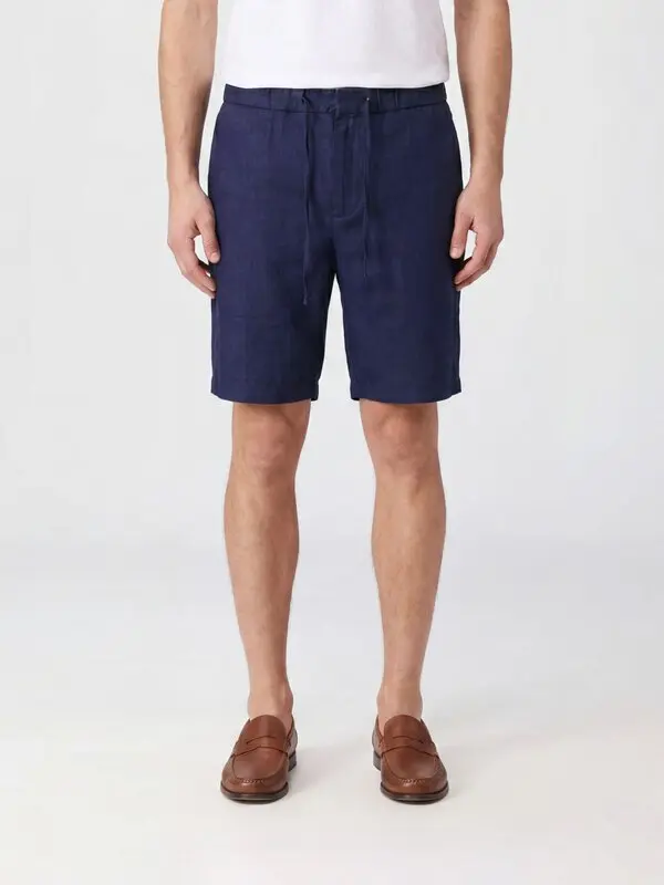 Frescobol Carioca Linen Shorts - Navy