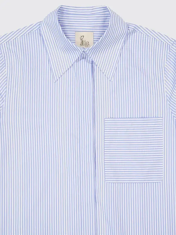 PAULA Rosalia Striped Cotton And Silk Poplin Shirt Dress