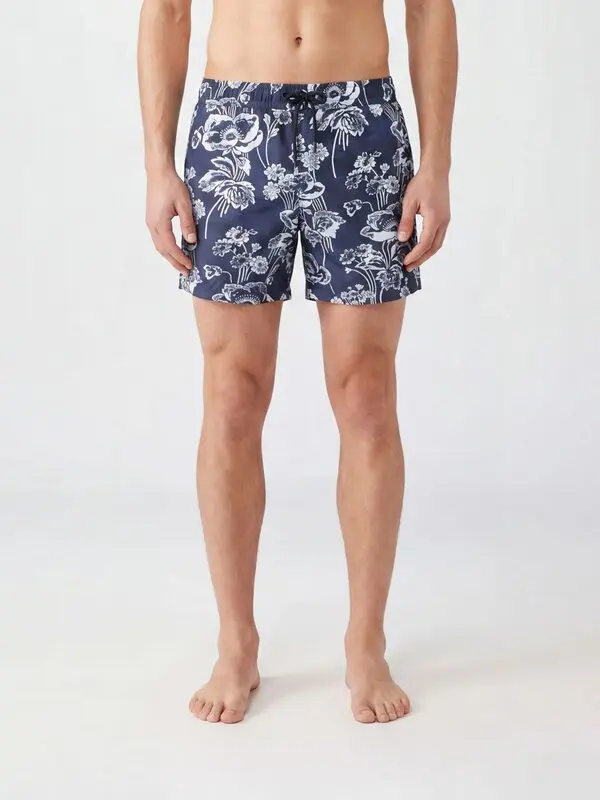 Commas Floral Pattern Swimming Shorts - Blue