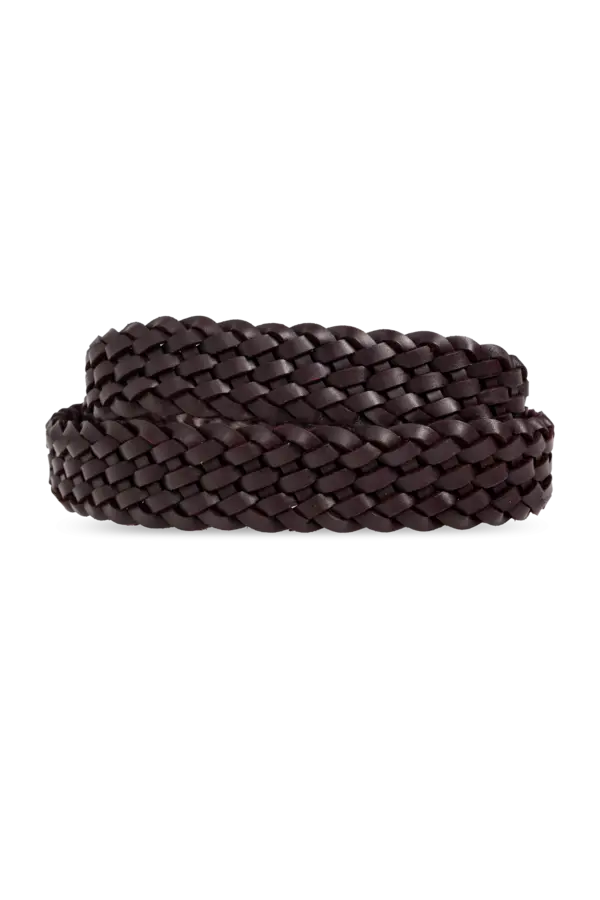 ANINE BING Signature Link" Leather Belt