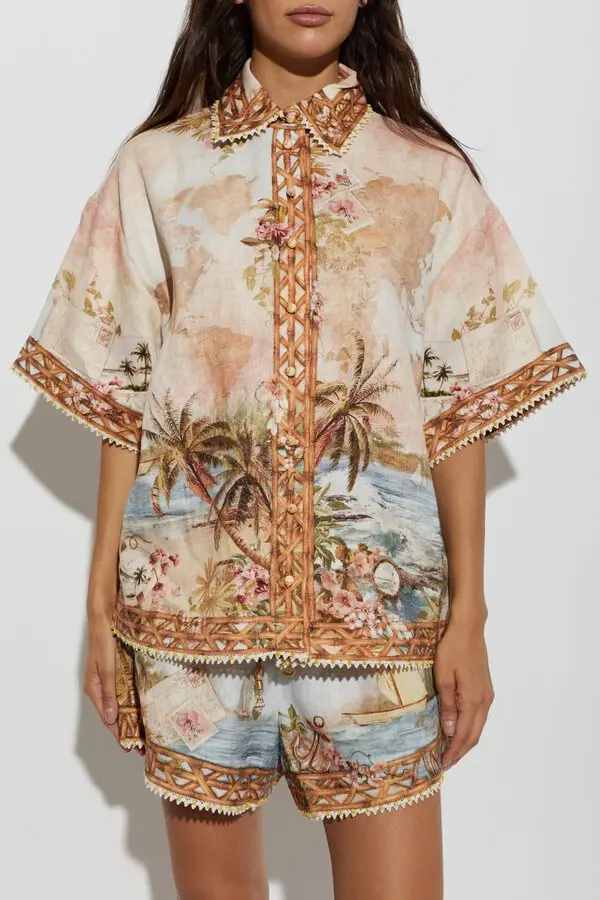 Zimmermann Linen Shirt With Print