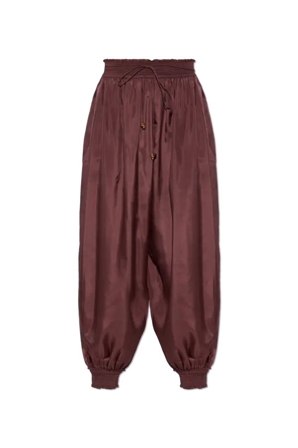 Zimmermann Loose-fit Silk Pants - Purple