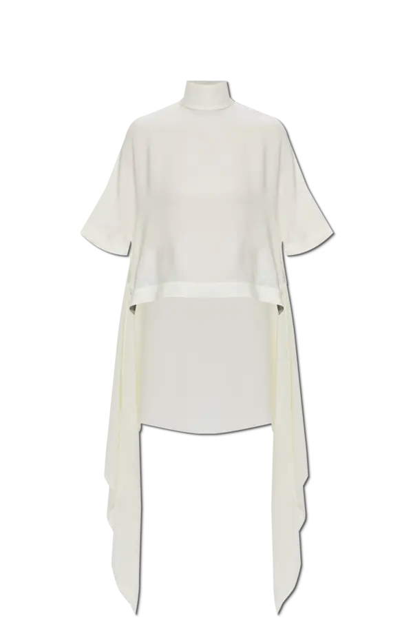 Alaïa Asymmetrical Draped Top - White