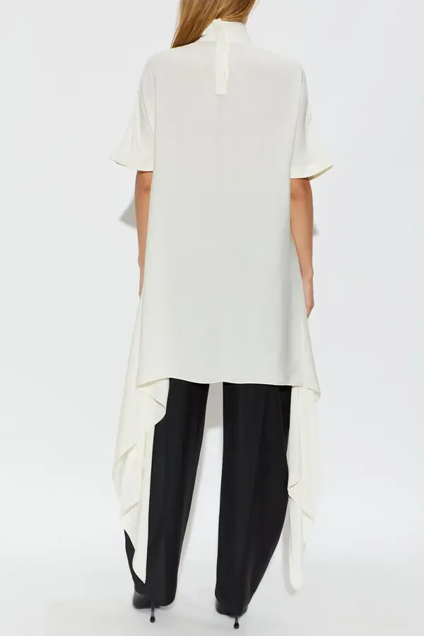 Alaïa Asymmetrical Draped Top