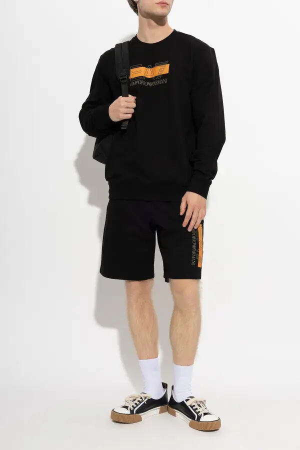 EA7 Sweat Shorts With Printed Logo