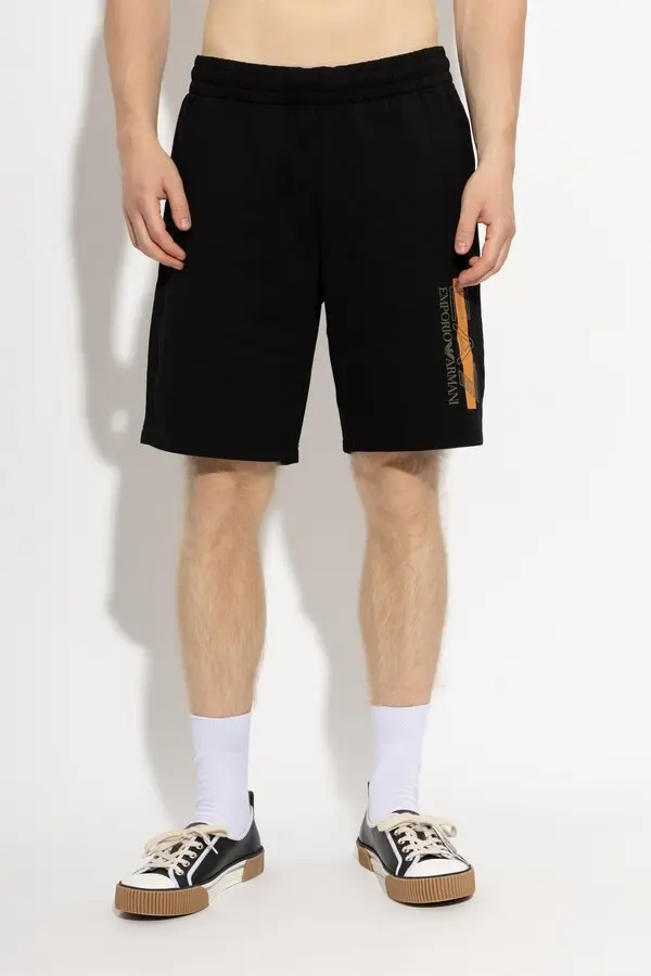 EA7 Sweat Shorts With Printed Logo