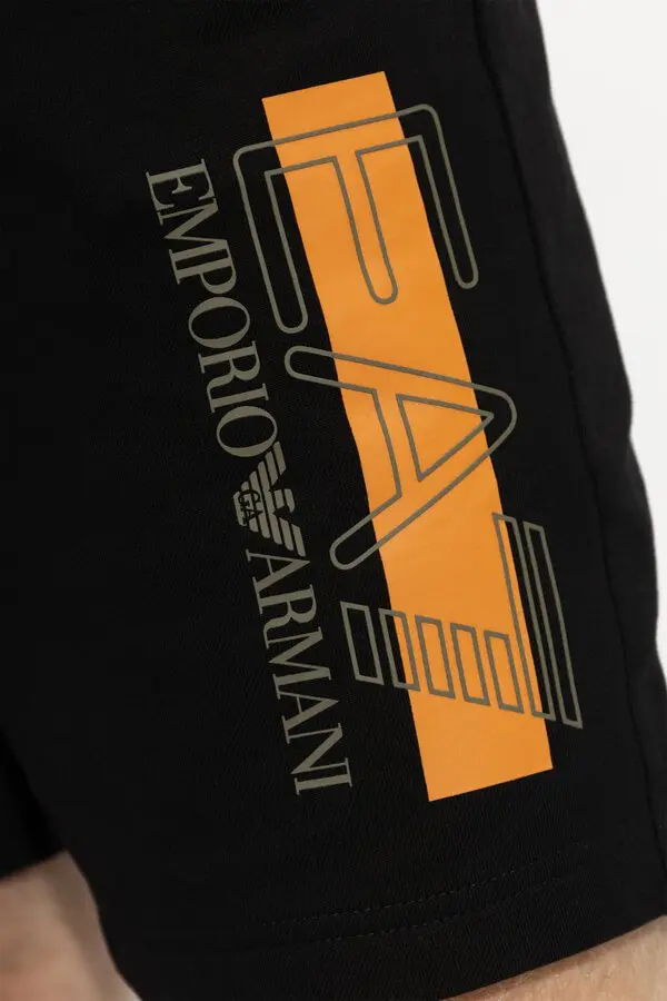 EA7 Sweat Shorts With Printed Logo