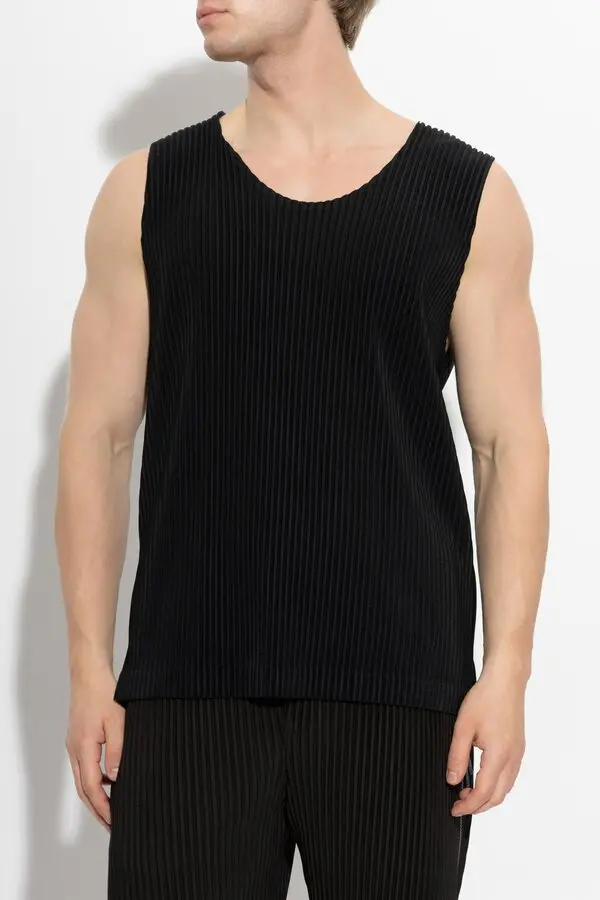 Issey Miyake Pleated Sleeveless Top
