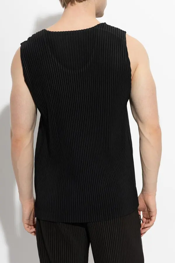 Issey Miyake Pleated Sleeveless Top