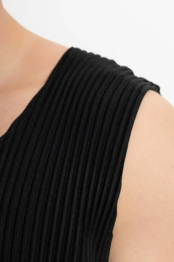 Issey Miyake Pleated Sleeveless Top