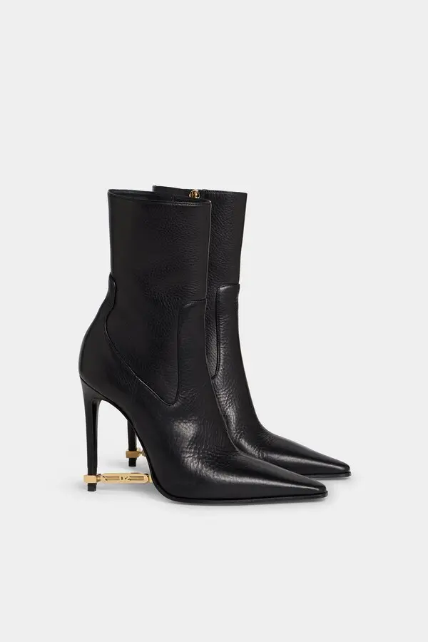 Dsquared2 Metal Bar Heeled Ankle Boots
