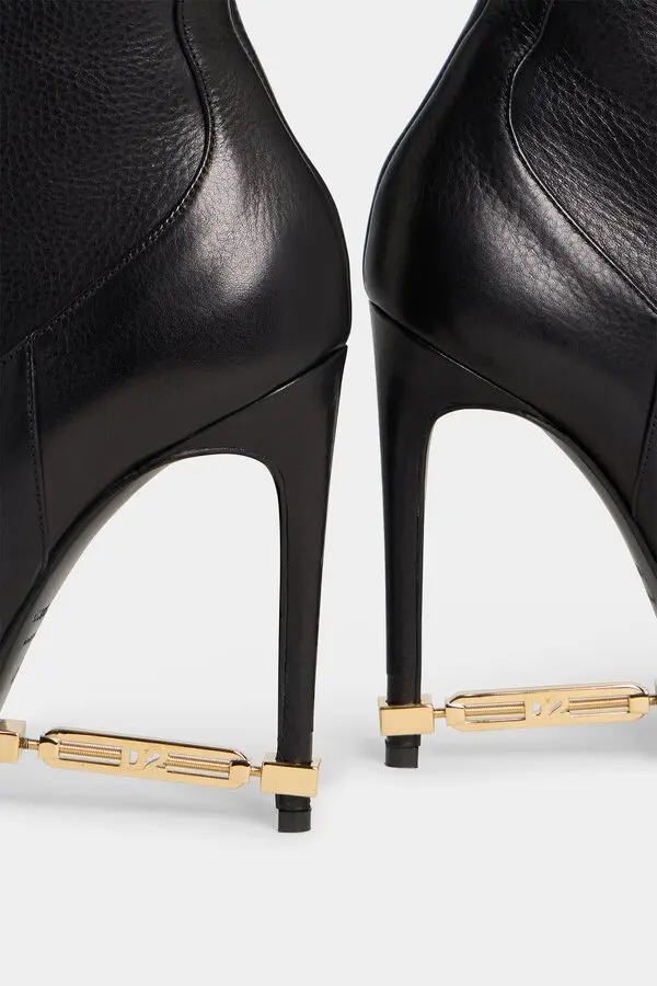 Dsquared2 Metal Bar Heeled Ankle Boots
