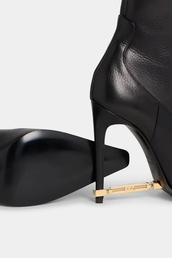 Dsquared2 Metal Bar Heeled Ankle Boots