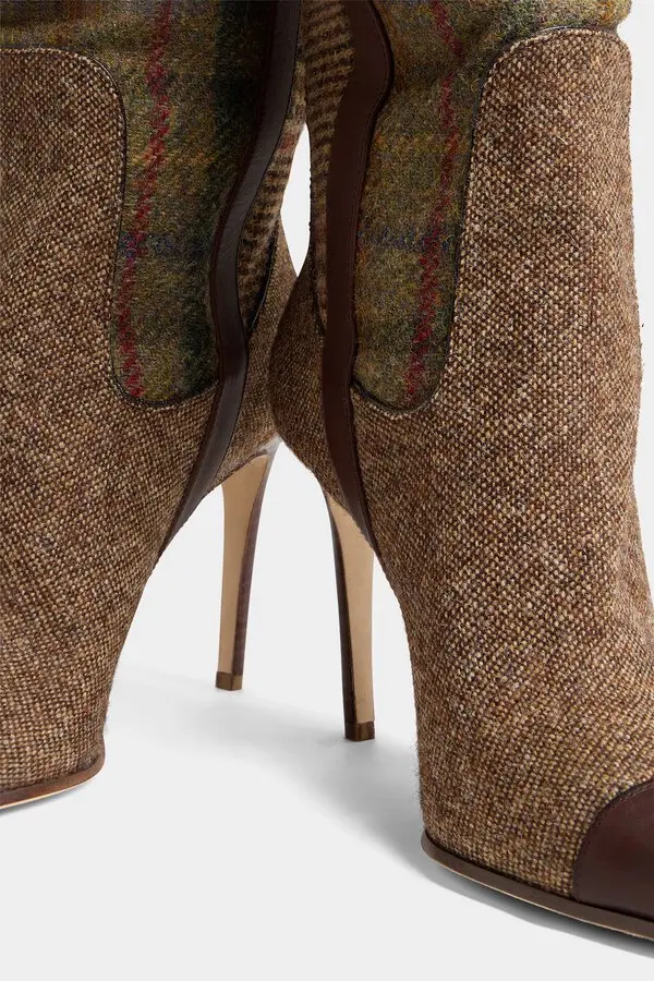 Dsquared2 Classic Check Heeled Boots
