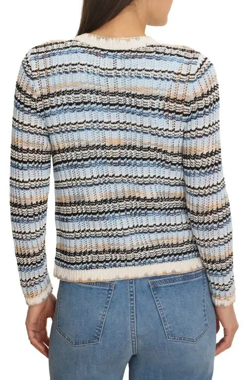NIC+ZOE Coastlines Tuck Stitch Button Front Cardigan
