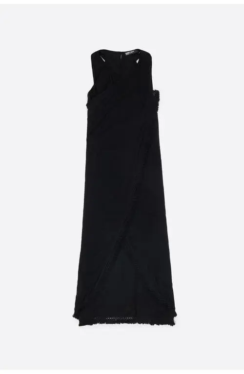 Bimba Y Lola Fringed Wrap Midi Dress