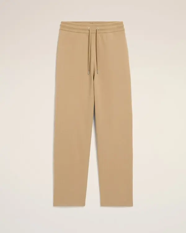 AMI Paris Beige Cotton Track Pants With De Coeur Beige - Mastic Beige/black
