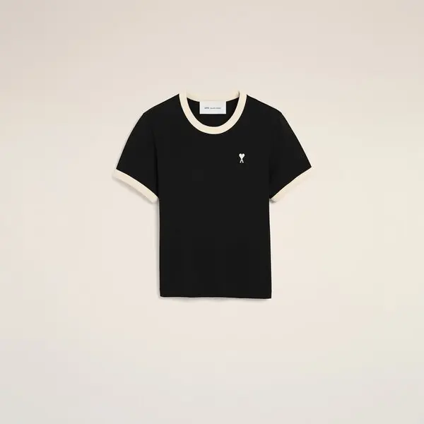 AMI Paris Contrast Cotton T-shirt